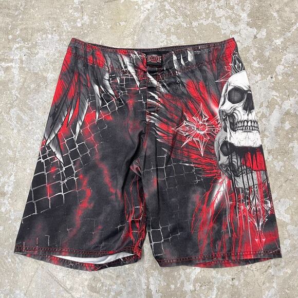 MMA Elite | Shorts | Mma Elite Shorts Mens Large Red Hybrid Board Swim ...